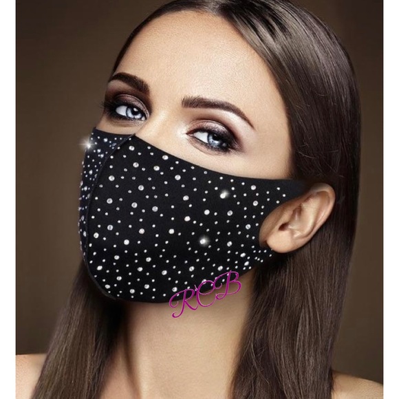 Accessories | Rhinestone Bling Face Mask Face Cover Washable | Poshmark
